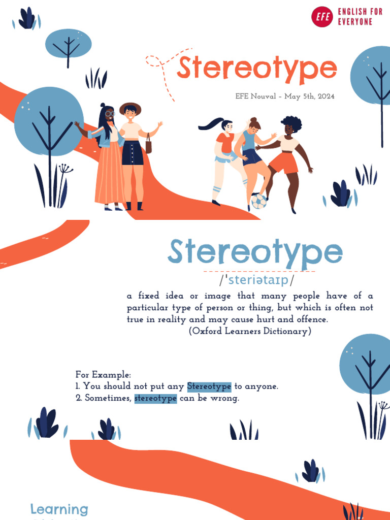 Stereotype Friday 03052024 Efenouval | PDF | Vocabulary | Stereotypes