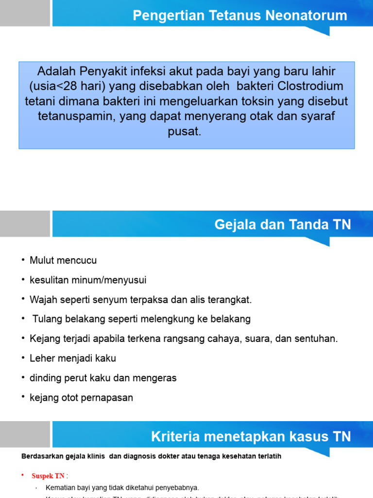 Penyakit Tetanus Neonatorum pada Bayi | PDF | Pengembangan Diri ...