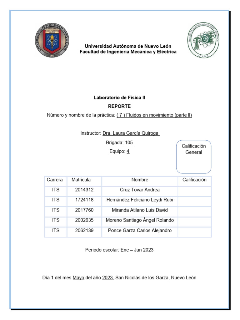 Reporte 7 - Fisica II | PDF | Carburador | Presión
