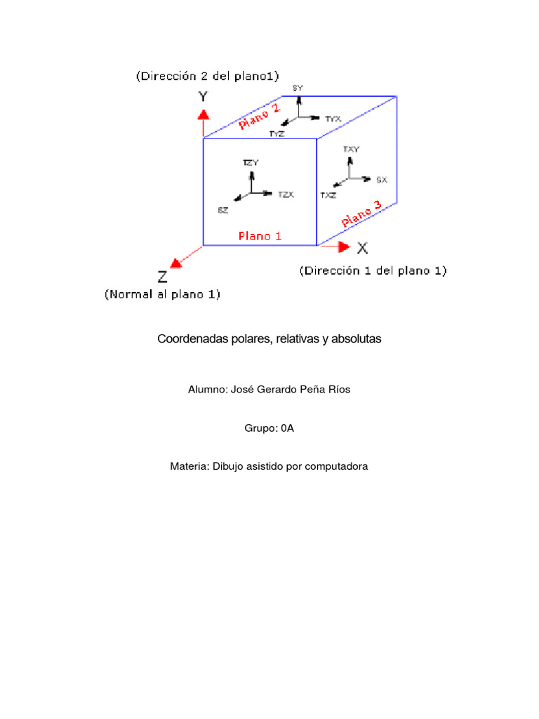 Coordenadas en Dibujo Asistido | PDF | Sistema coordinado | Vector Euclidiano