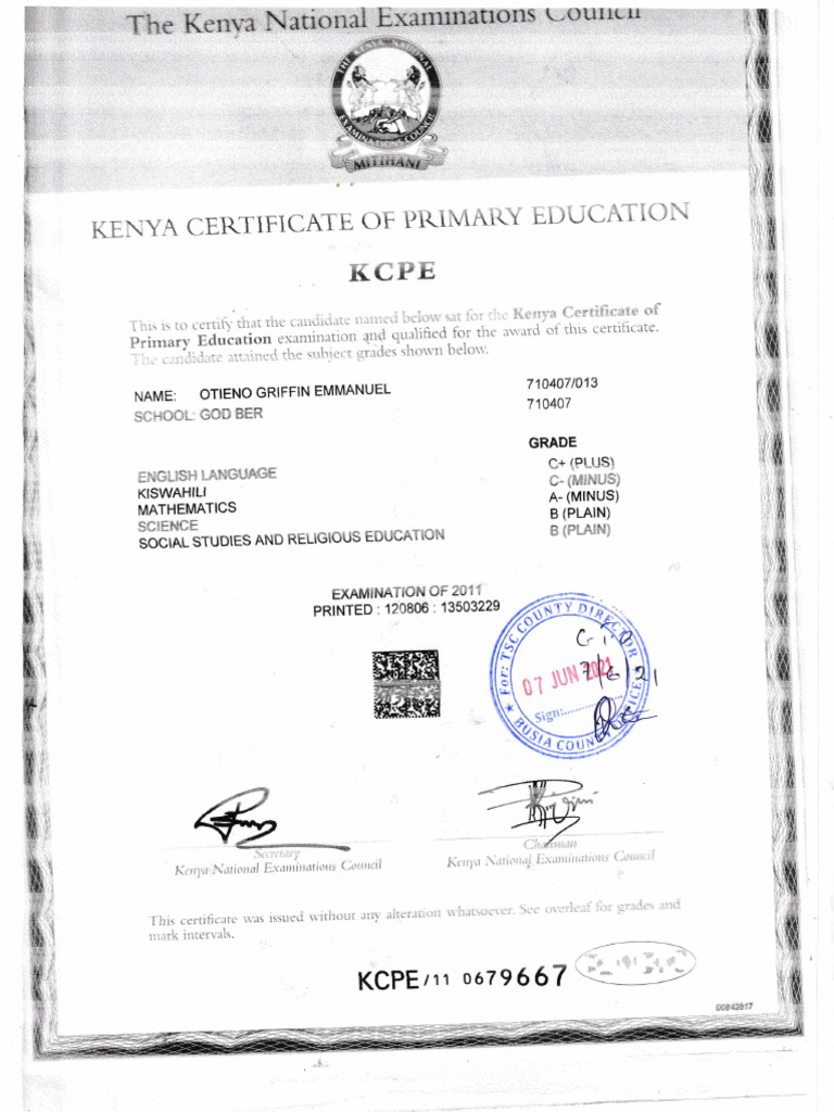 KCPE | PDF
