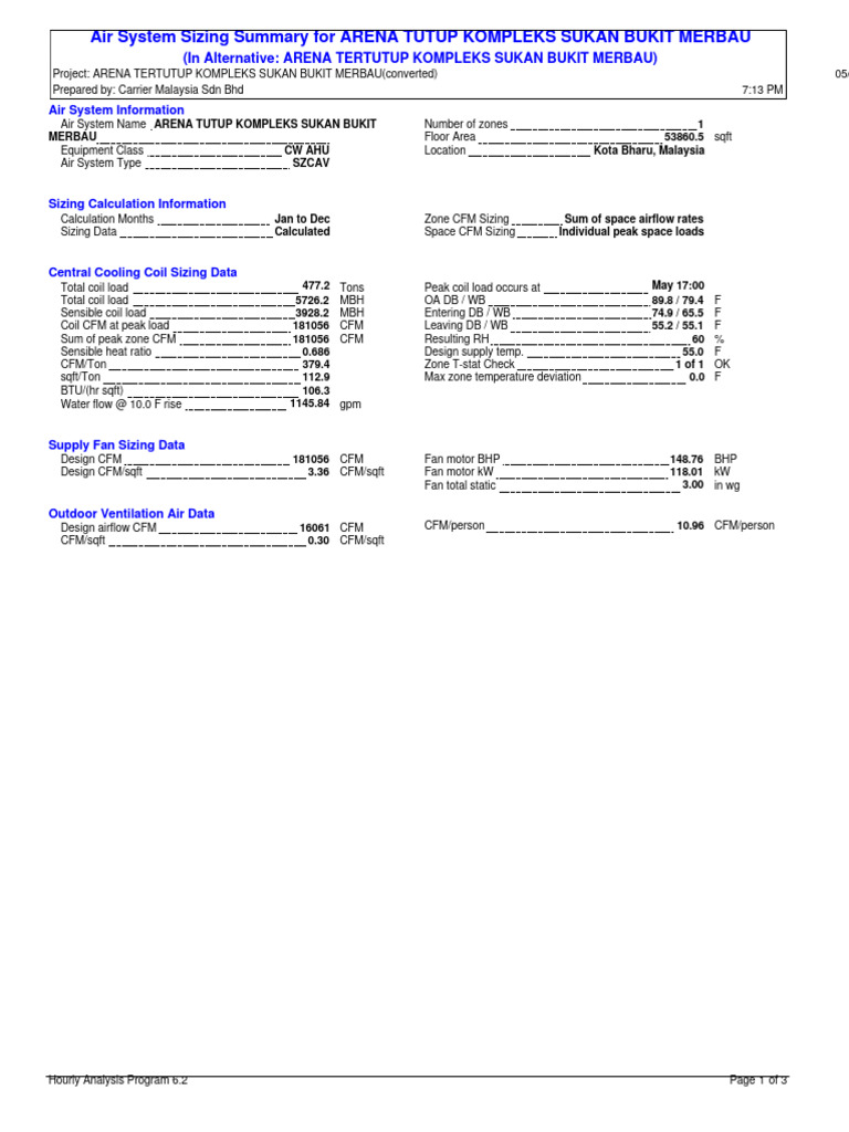 01-Heat Load Reports-Stadium | PDF | Sustainable Technologies ...
