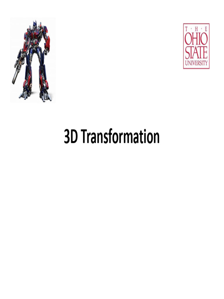 SLIDE 3D Transformation | Download Free PDF | Rotation | Euclidean Geometry
