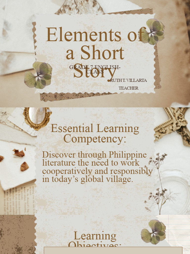Grade 7 English: Short Story Elements | PDF | Plot (Narrative) | Cognition