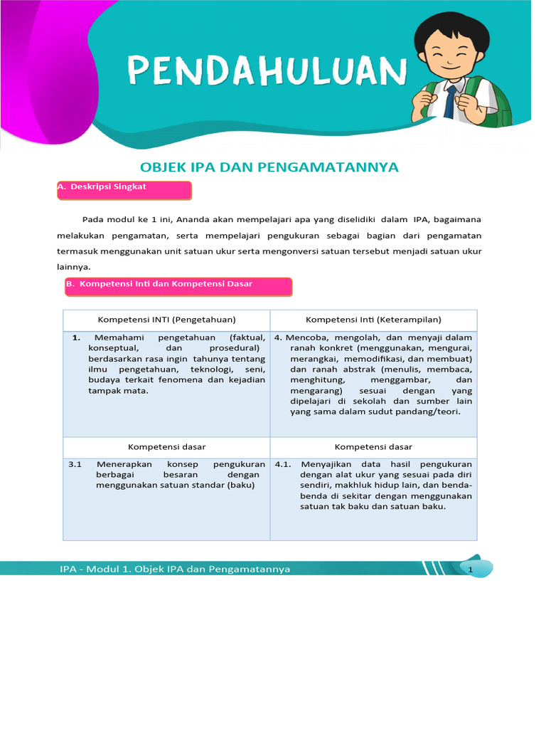 IPA - MODUL 1 - Objek IPA Dan Pengamatannya | PDF