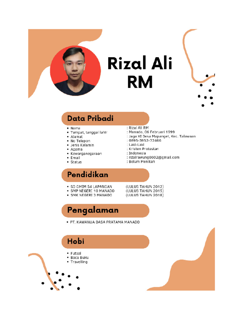 LAMARAN PEKERJAAN RIZAL ALI RM | PDF