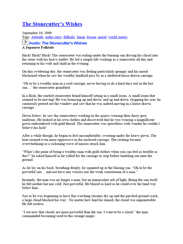 The Stonecutter | PDF | Young Adult