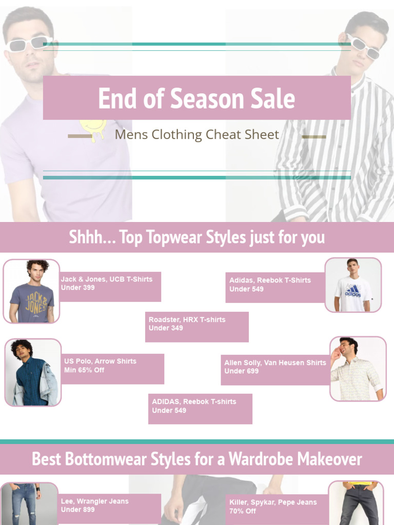 Men's Clothing End of Season Sale | PDF