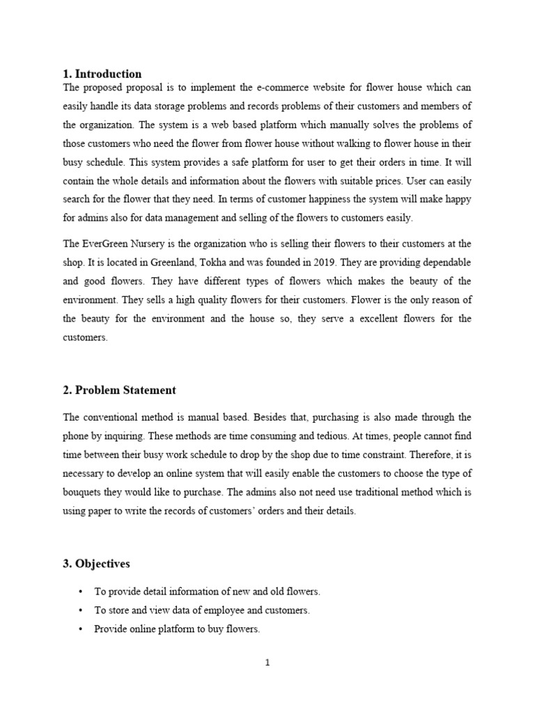 Final Project Proposal For Nursery | PDF | Product (Business) | Online Shopping