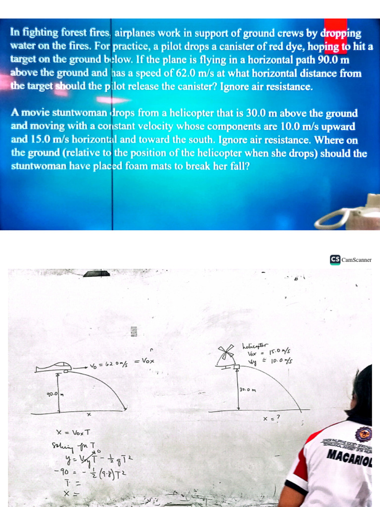 Projectile Motion Problem Pdf 9890