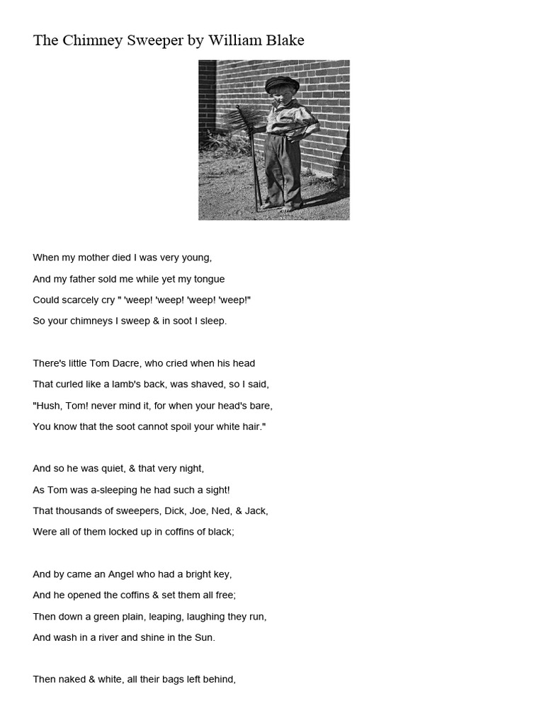 The Chimney Sweeper by William Blake | PDF | William Blake