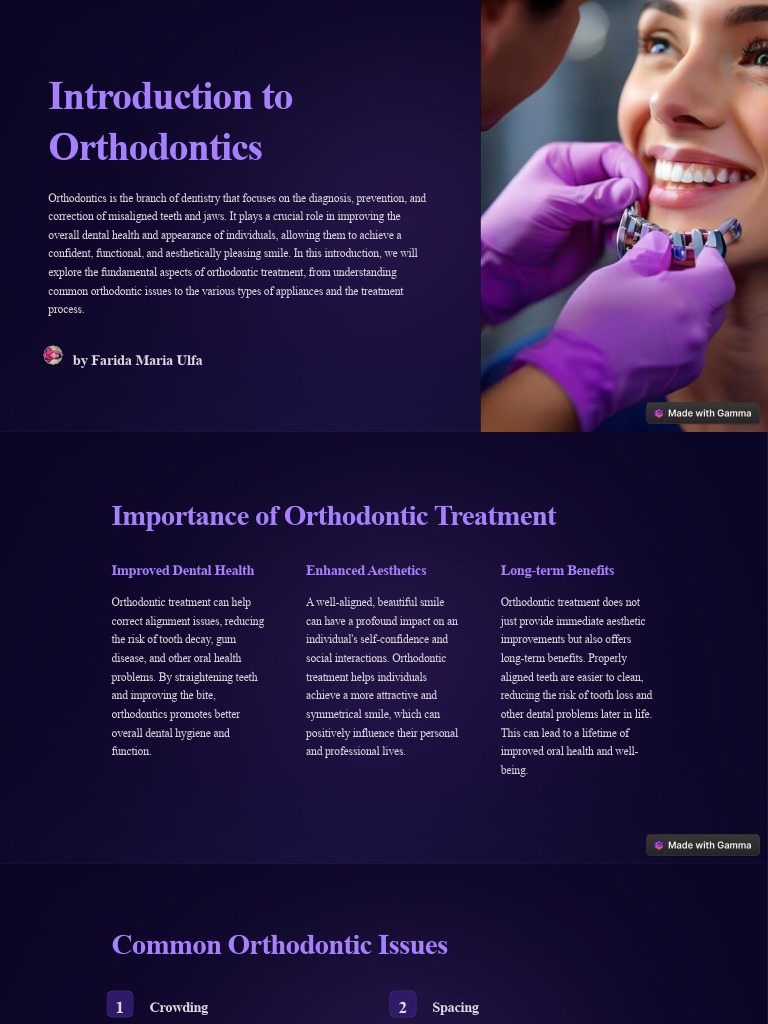 Introduction To Orthodontics | PDF | Orthodontics | Oral Hygiene