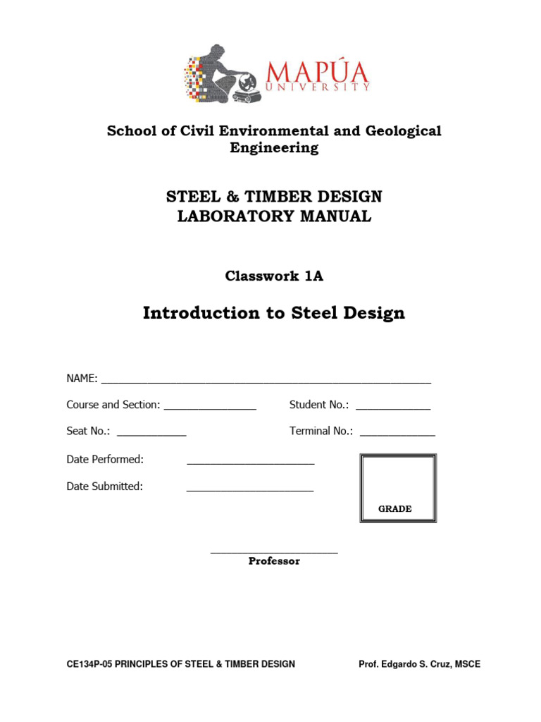 Cw1a Intro | PDF | Structural Steel | Engineering