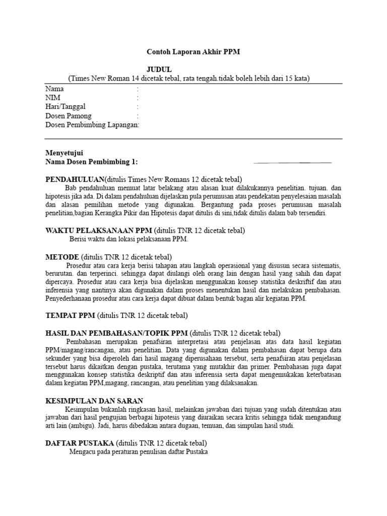 Laporan Akhir PPM | PDF