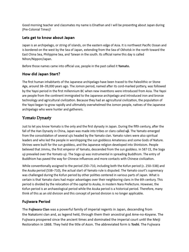 Social Studies - Japan Script | PDF | Japanese Nobility | Japanese People