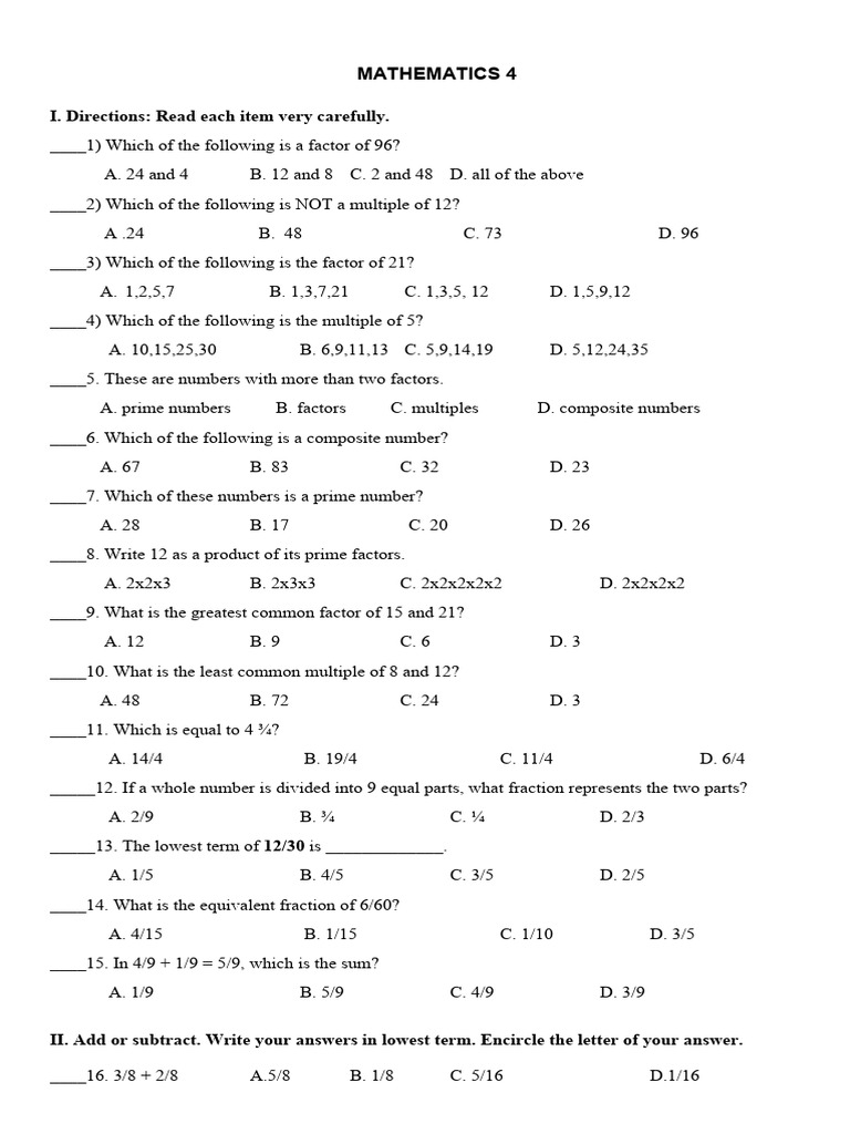 Math PT | PDF | Numbers | Odds