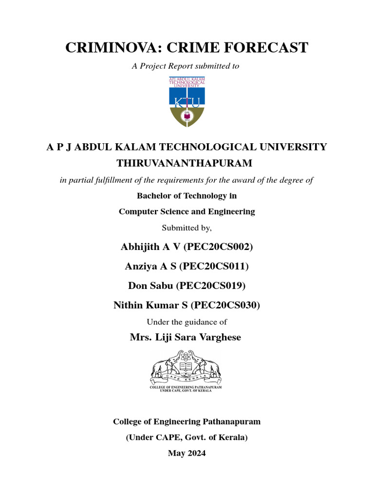 CRIMINOVA__CRIME_FORECAST | Download Free PDF | Machine Learning | Operating System