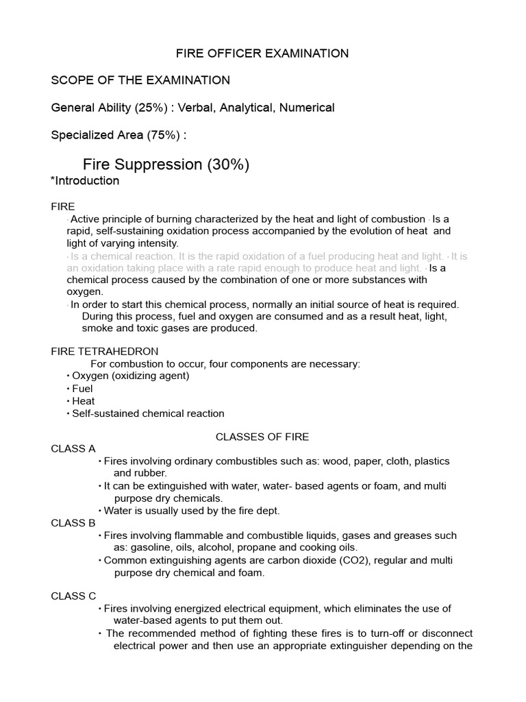 Complete Foe Reviewer | PDF | Fires | Combustion