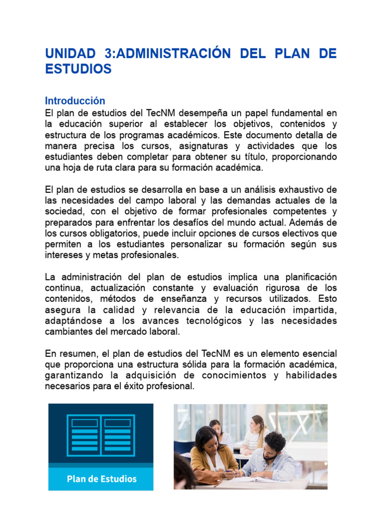 Tutoría U3 | PDF | Plan de estudios
