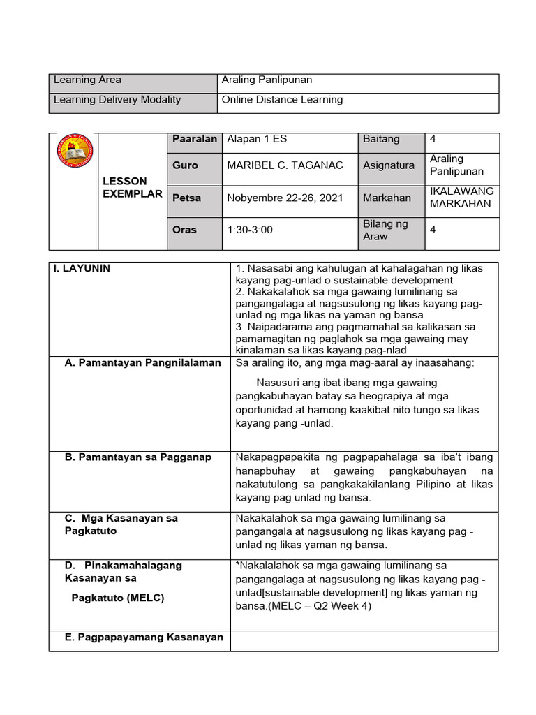 AP4-LE-Q2-Week 5 | PDF