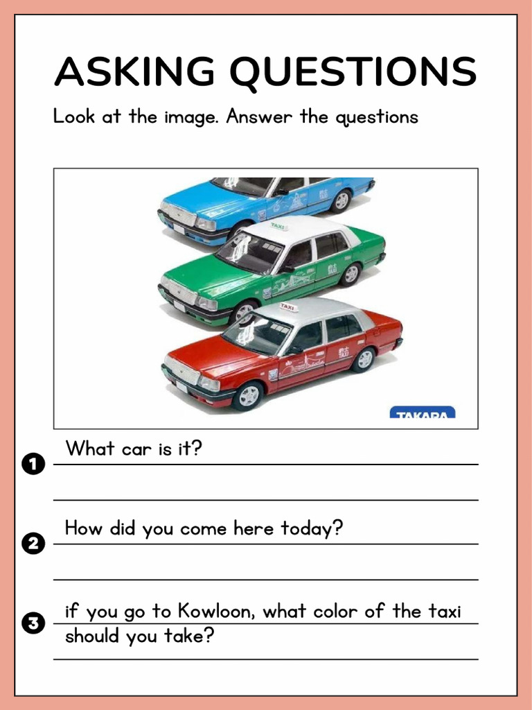 Colorful Occupations Asking Questions Kindergarten Worksheet | PDF