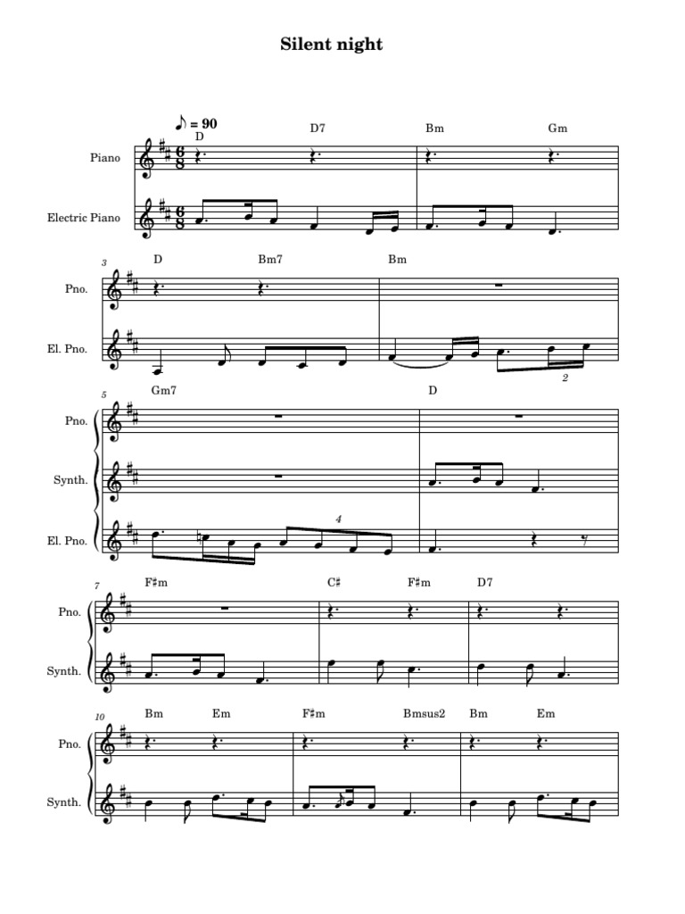 Silent Night | PDF | Music Technology | Musical Instruments