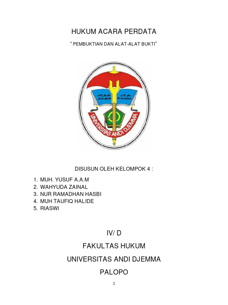 Pembuktian Hukum Perdata | PDF