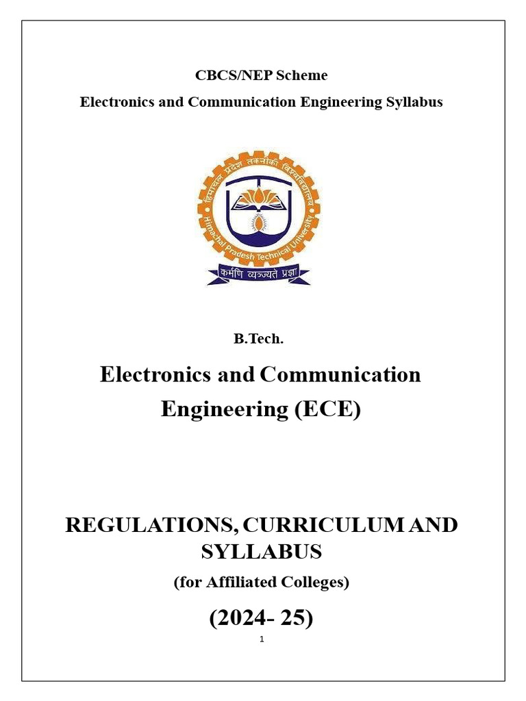 Scheme Cbcs Nep Ece 2024 | PDF | Academic Degree | Wireless