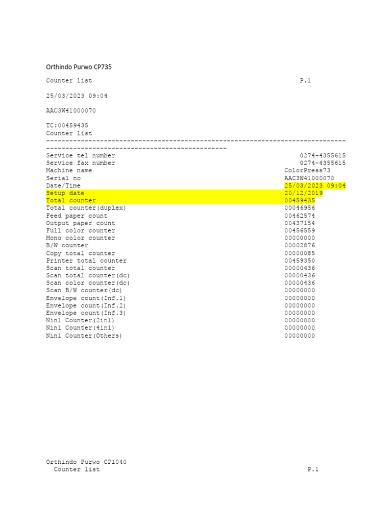 Listprint Maret 2023 | PDF | Fax | Printer (Computing)