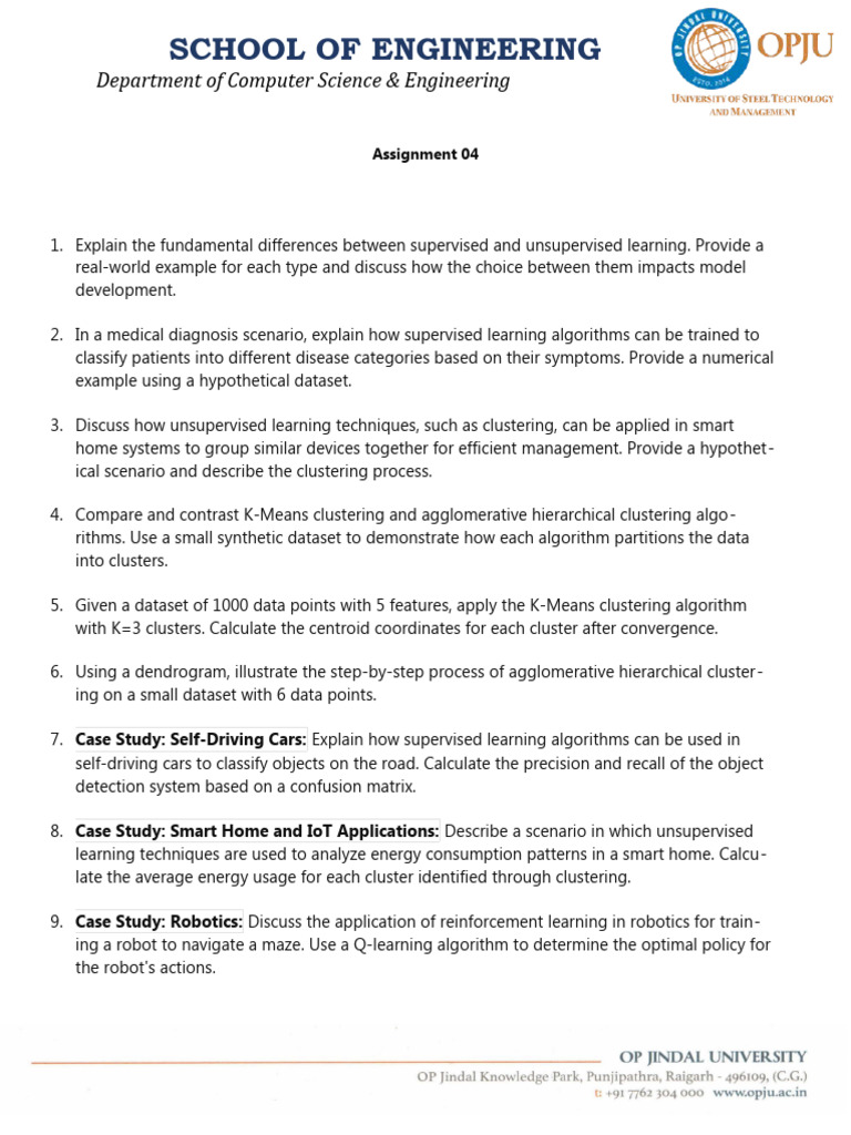 AI+and+ML Assigment 04 | PDF | Cluster Analysis | Machine Learning