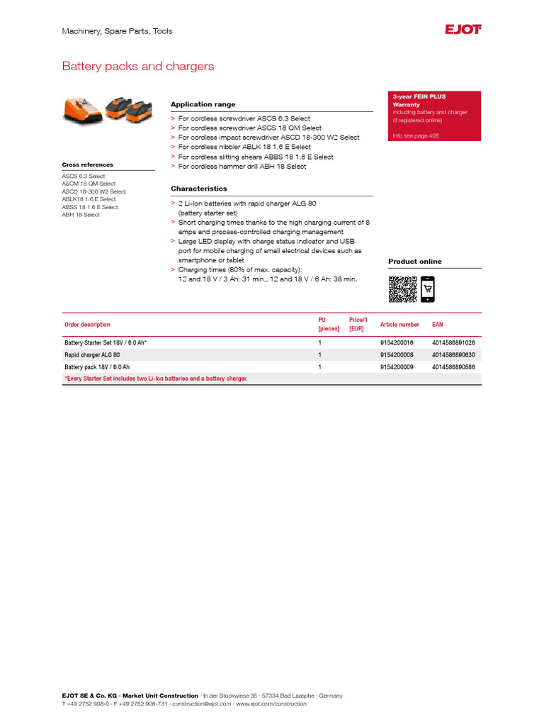 Battery Packs & Chargers for Tools | PDF | Battery Charger | Electronics