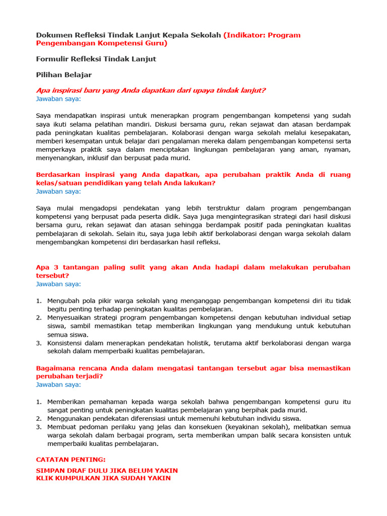 Pengembangan Kompetensi Guru | PDF