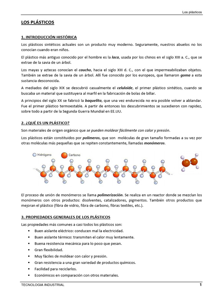 10 - Plasticos | PDF | El plastico | Materiales de construcción