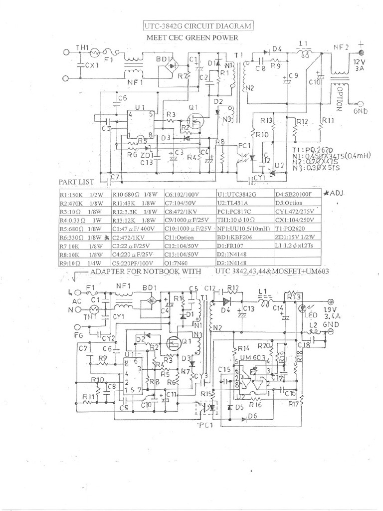 UTC-3842G CIRCUIT DIAGRAM | PDF