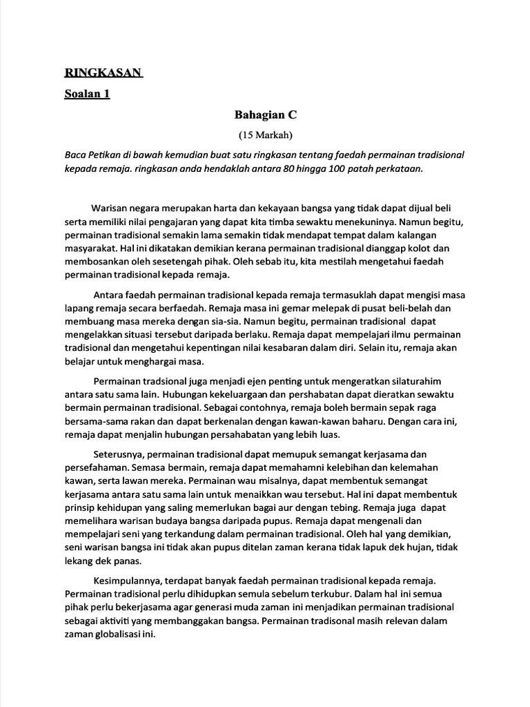 PDF Ringkasan Tingkatan 1 | PDF