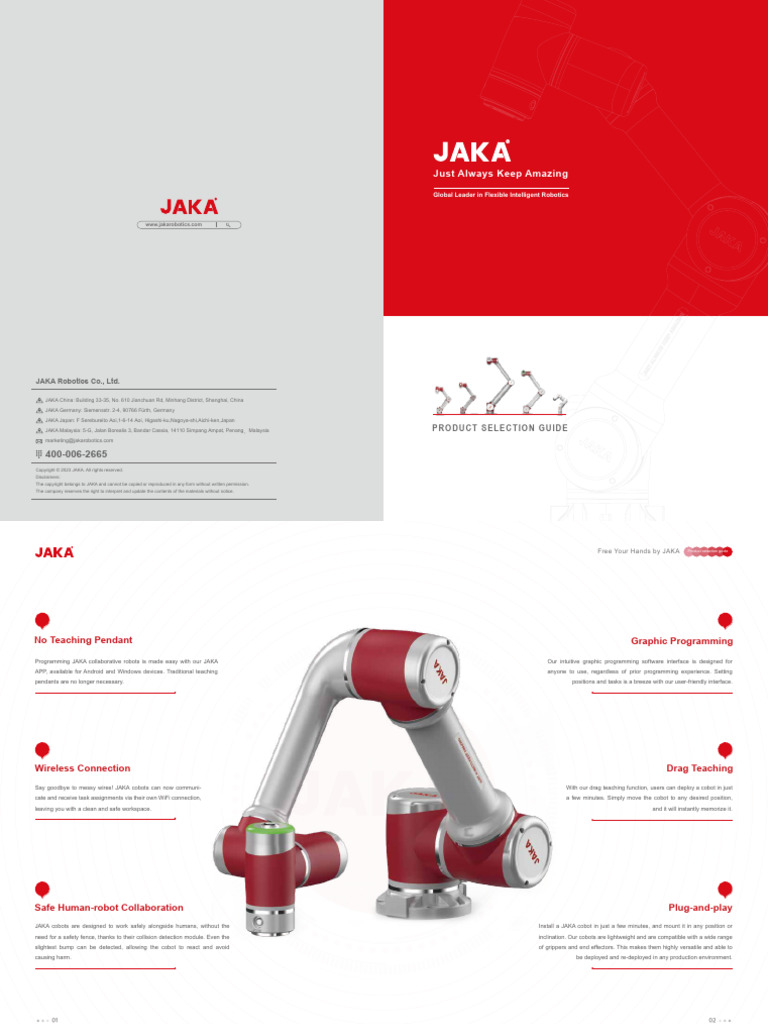 JAKA Product Selection Guide V15 | PDF | Input/Output | Internet Protocols