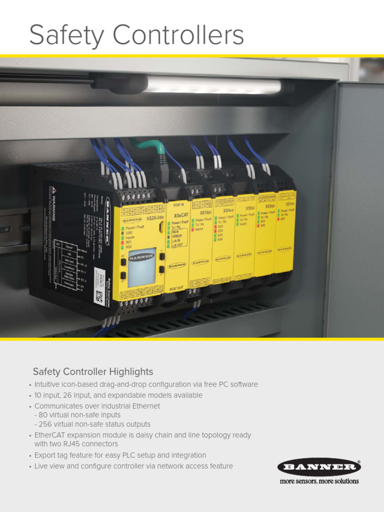 Safety Controllers | PDF | Network Topology | Programmable Logic Controller