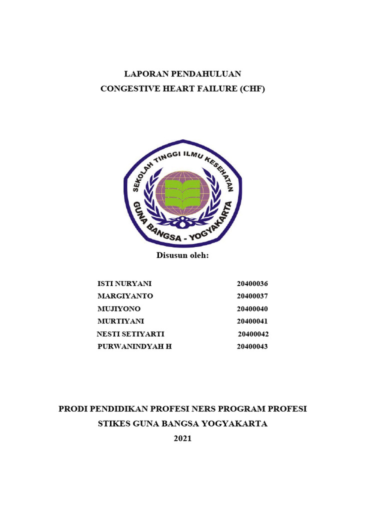 LP CHF ICU - Kelompok RSUD Kota Yk | PDF
