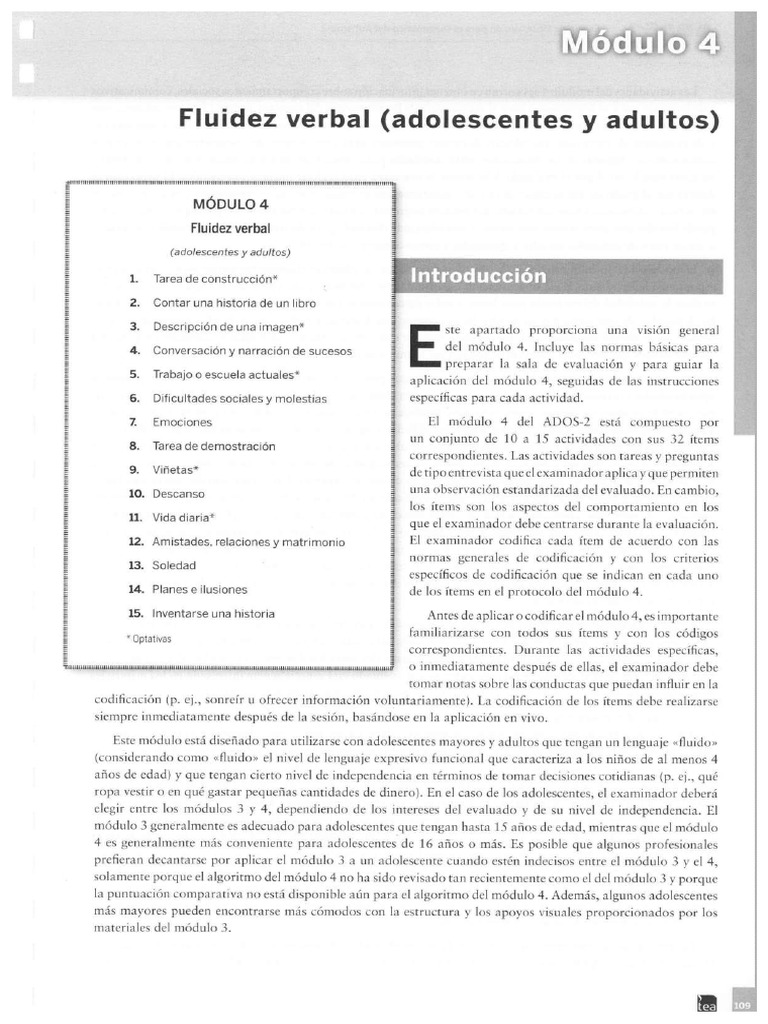 Manual Ados 2 MOD 4 | PDF