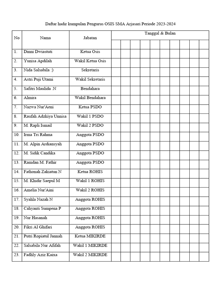 Absen OSIS | PDF | Politik