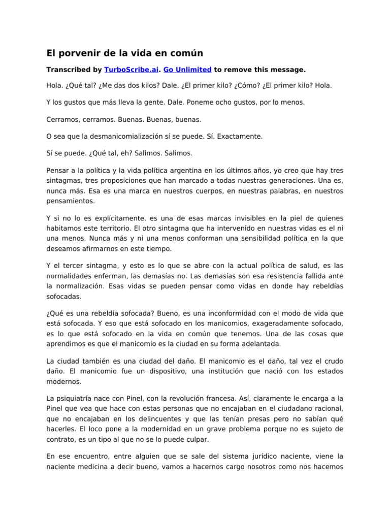 El Porvenir de La Vida en Común | Descargar gratis PDF | Salud mental ...