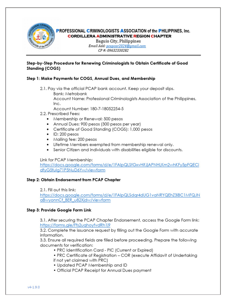 COGS Process of Issuance v4 | PDF | Identity Document | Government And ...