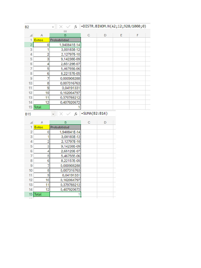 Excel Probabilidad | PDF Excel Probabilidad | PDF