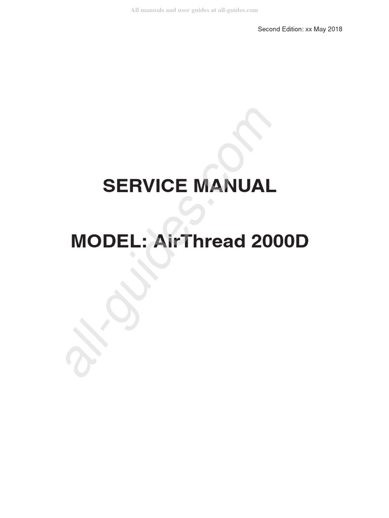 Janome Airthread 2000D Sewing Machine Service Manual | PDF | Sewing ...