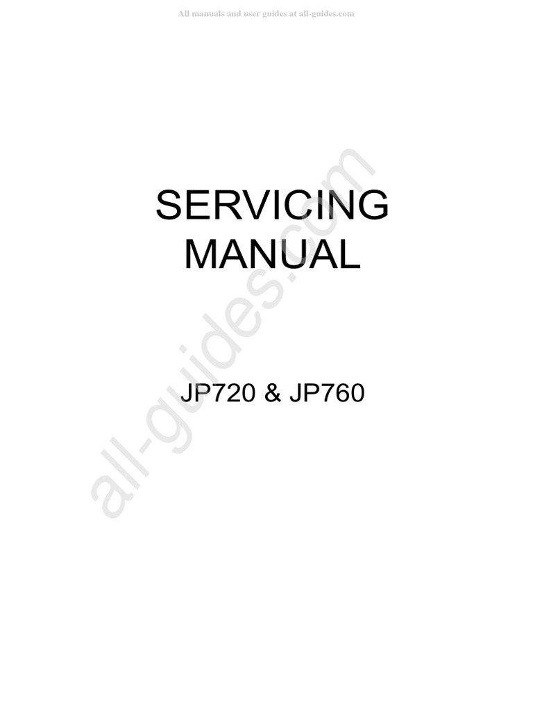 Janome JP720 & JP760 Service Manual | PDF | Sewing Machine | Sewing