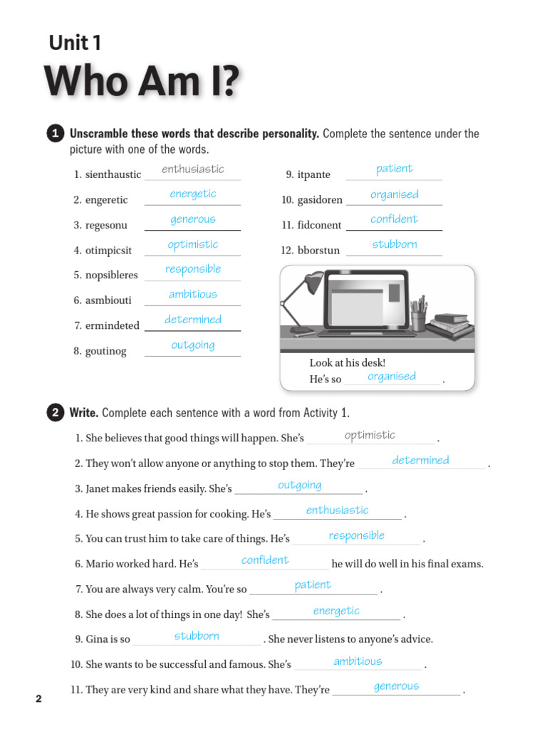 Owi Bre l03 U01 Ak Workbook | PDF | Sibling