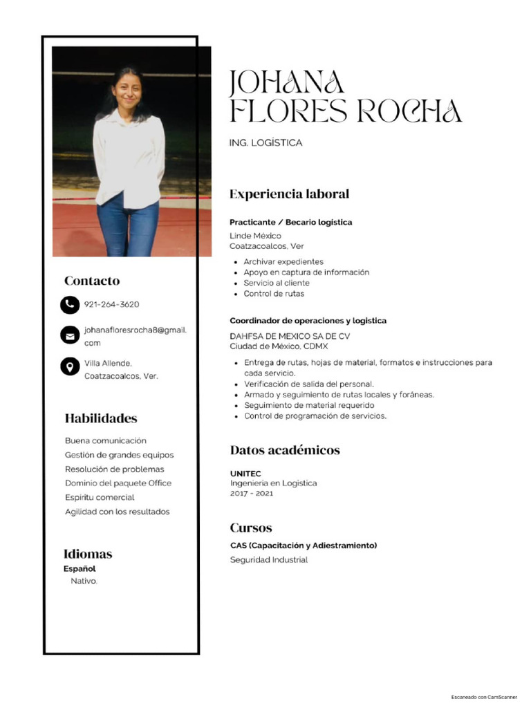 CV. Johana Flores | PDF