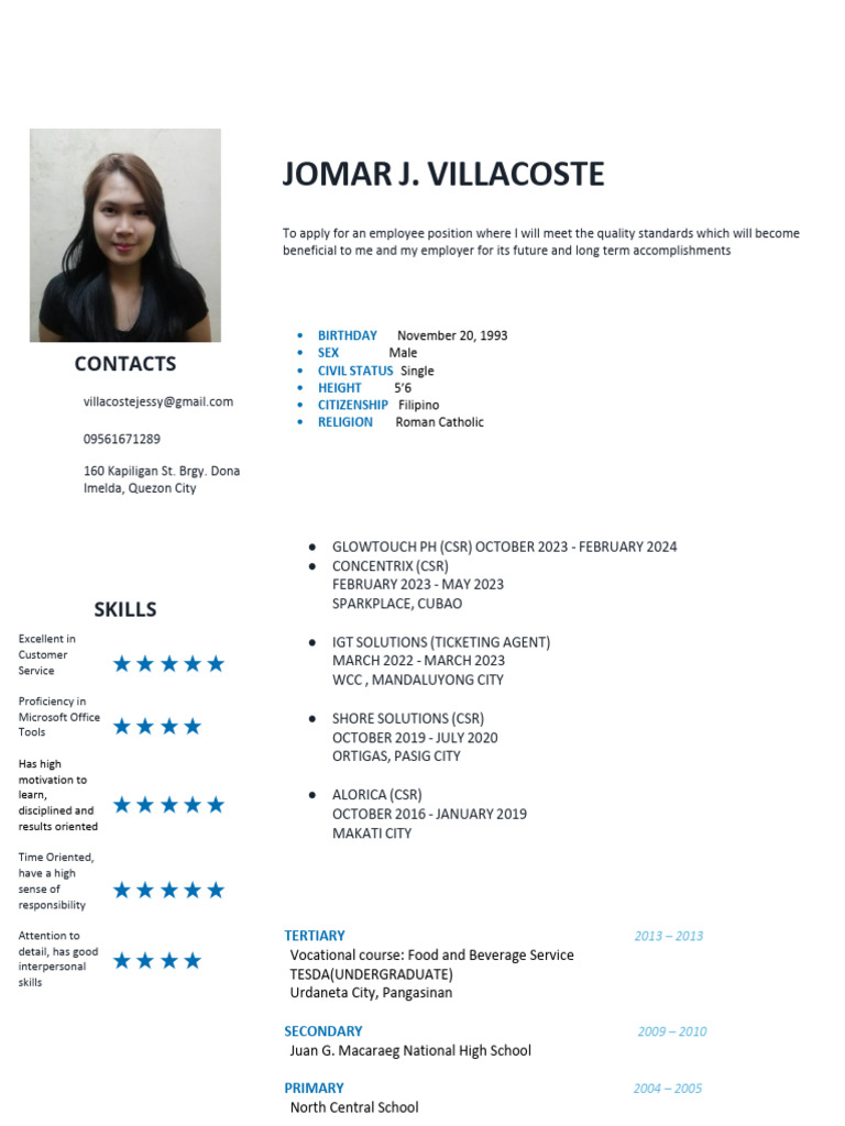 Jessy Resume | PDF | Educational Stages