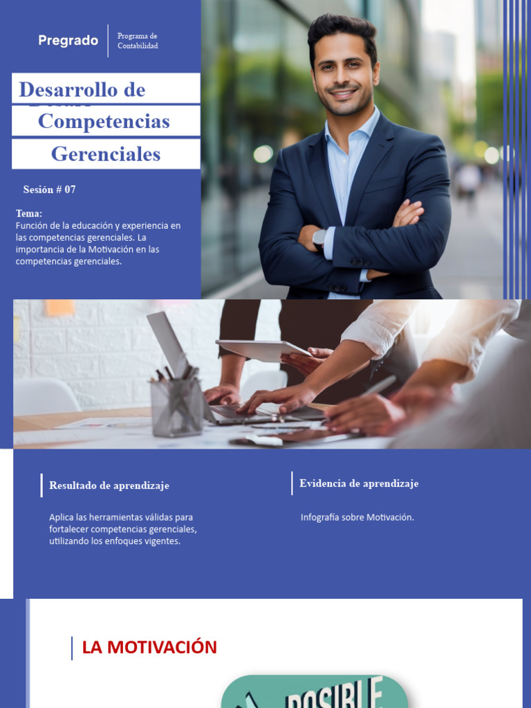 Desarrollo de Competencias Gerenciales - Sesión # 07 | PDF | Motivación | Motivacional