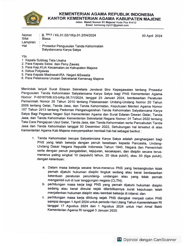 USUL TANDA KEHORMATAN SATYALANCANA KARYA SATYA PERIODE HAB 2025 | PDF USUL TANDA KEHORMATAN SATYALANCANA KARYA SATYA PERIODE HAB 2025 | PDF